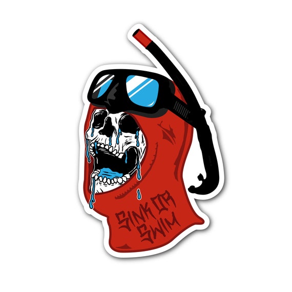 Sink or Swim Sticker Red | Etsy