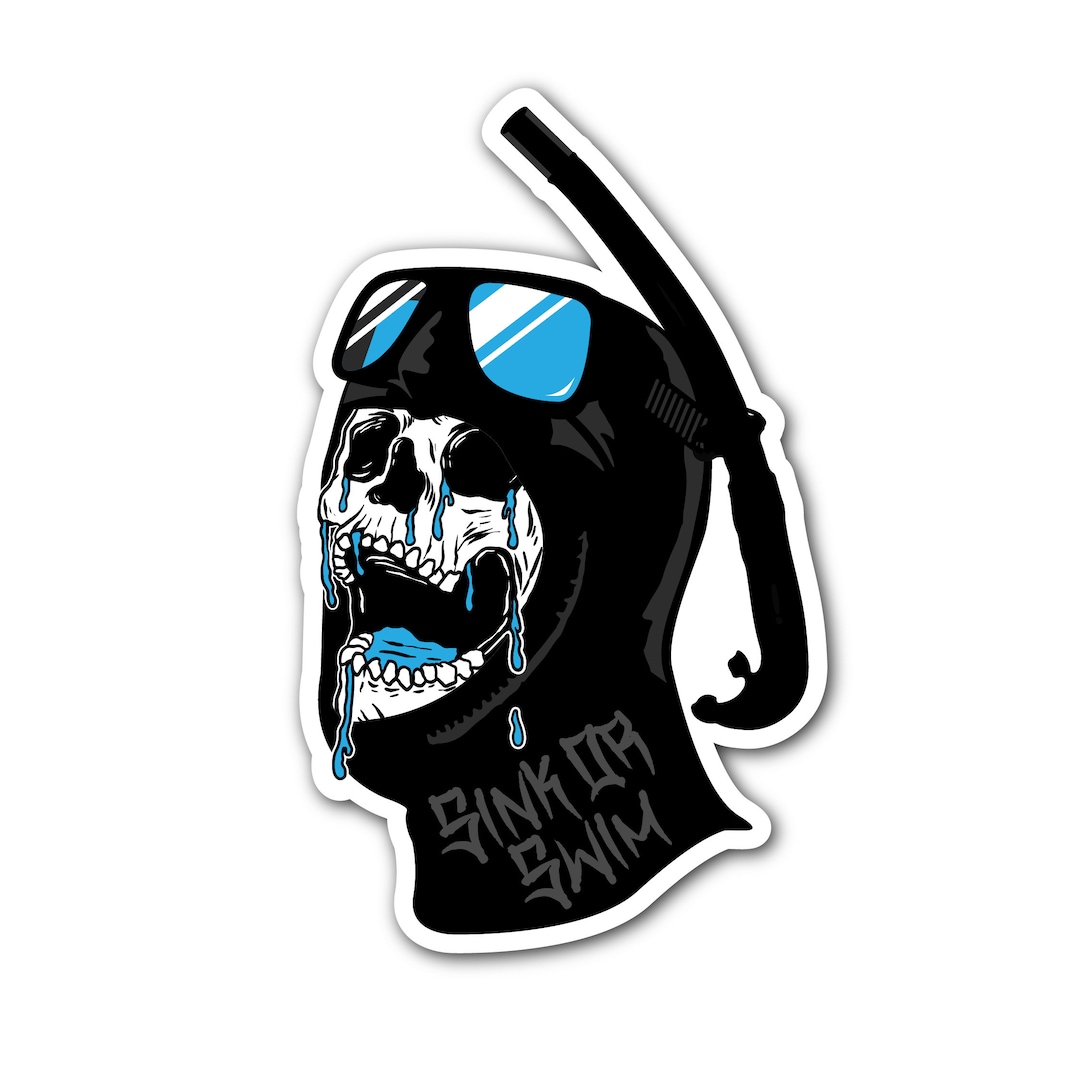 Sink or Swim Sticker (black) - Etsy