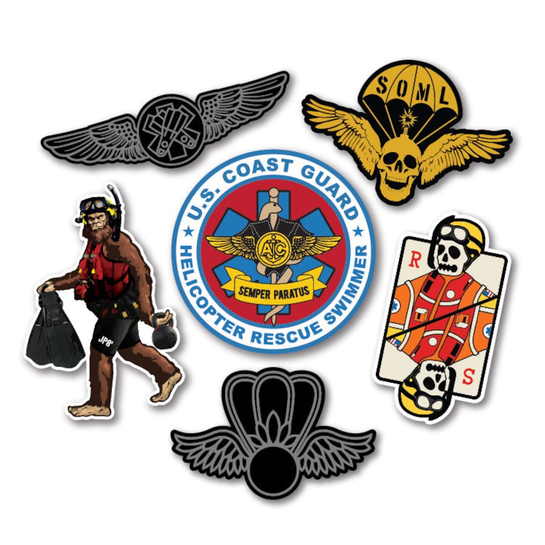 USCG Rescue Swimmer Aviation Survival Technician (AST) Sticker Pack - Etsy
