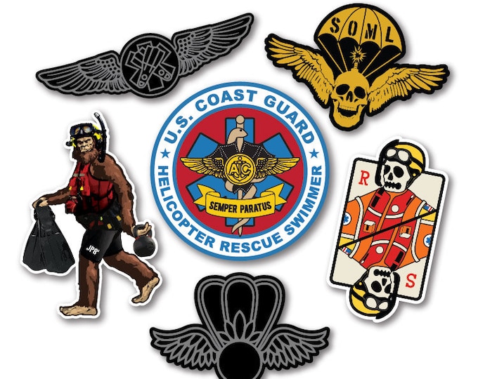 Rescue Swimmer [full Color Wings] Rescue Swimmer Decal, USCG Decal ...