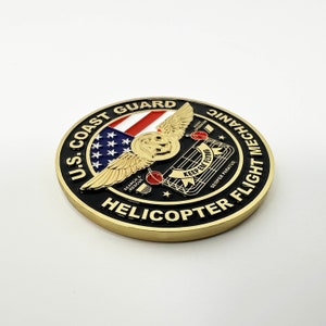 Coast Guard Helicopter Flight Mechanic Challenge Coin - Etsy