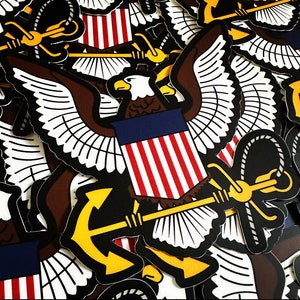 US NAVY Eagle and Anchor Sticker - Etsy