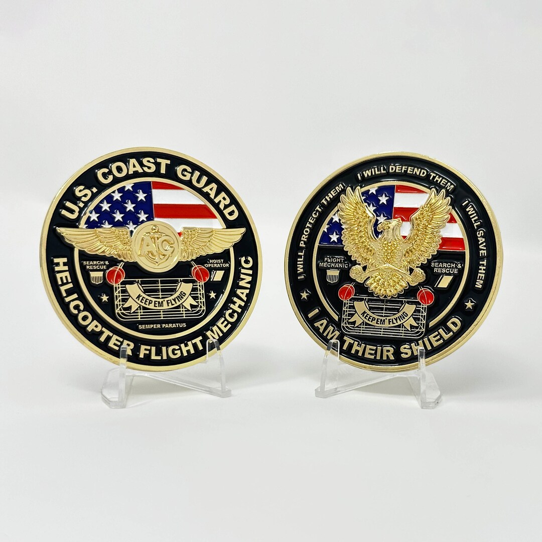 Coast Guard Helicopter Flight Mechanic Challenge Coin - Etsy