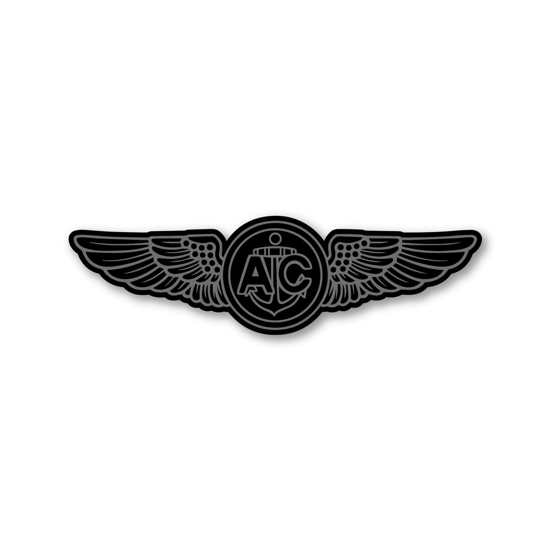 Black Aircrew Wings Sticker - Etsy