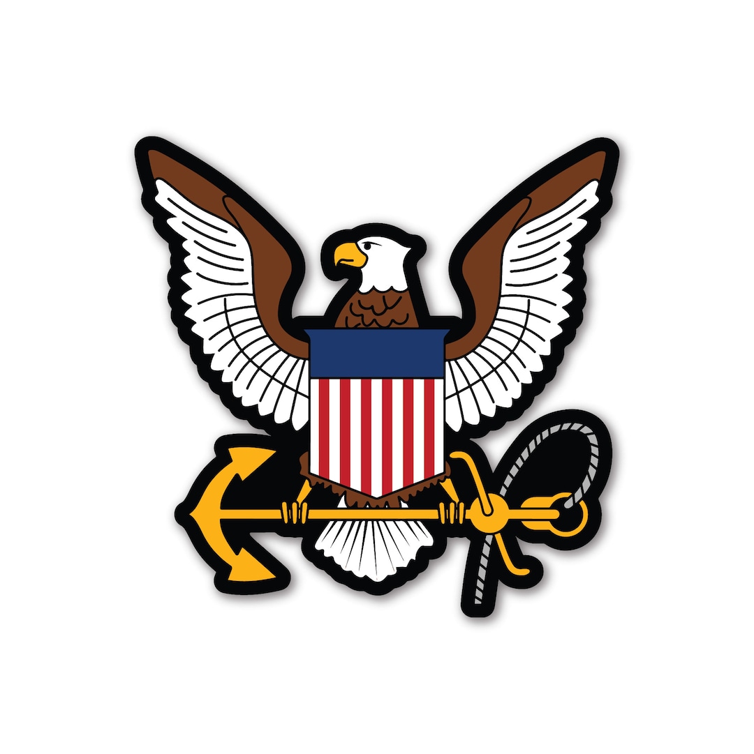 US NAVY Eagle and Anchor Sticker - Etsy