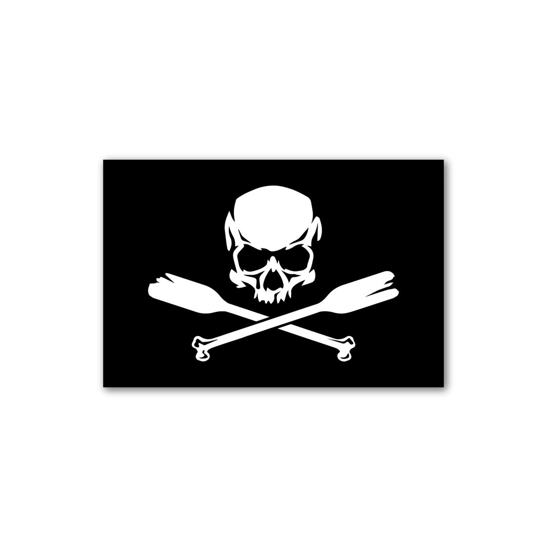Skull and Cross Paddles Sticker - Etsy