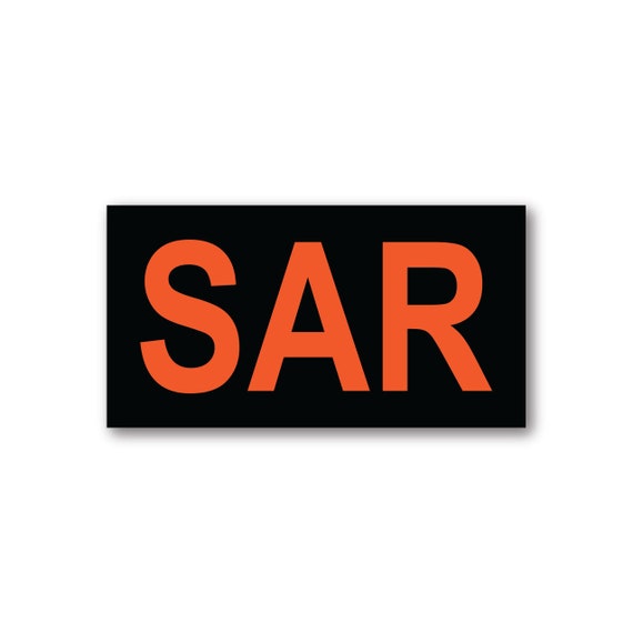 SAR Sticker orange/black - Etsy