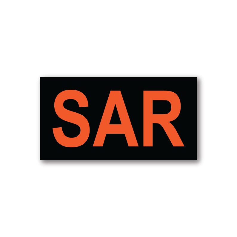 SAR Sticker orange/black - Etsy