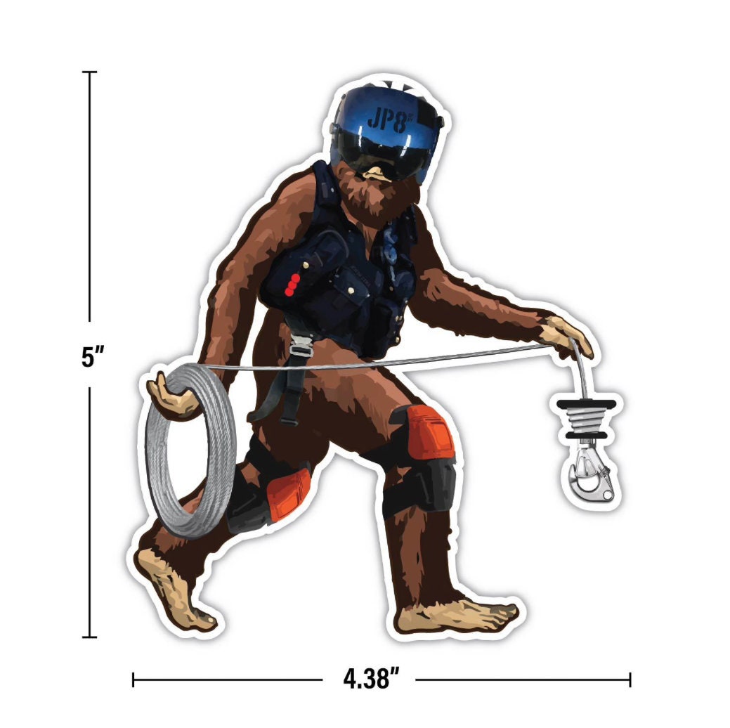 Bigfoot Flight Mechanic Sticker - Etsy