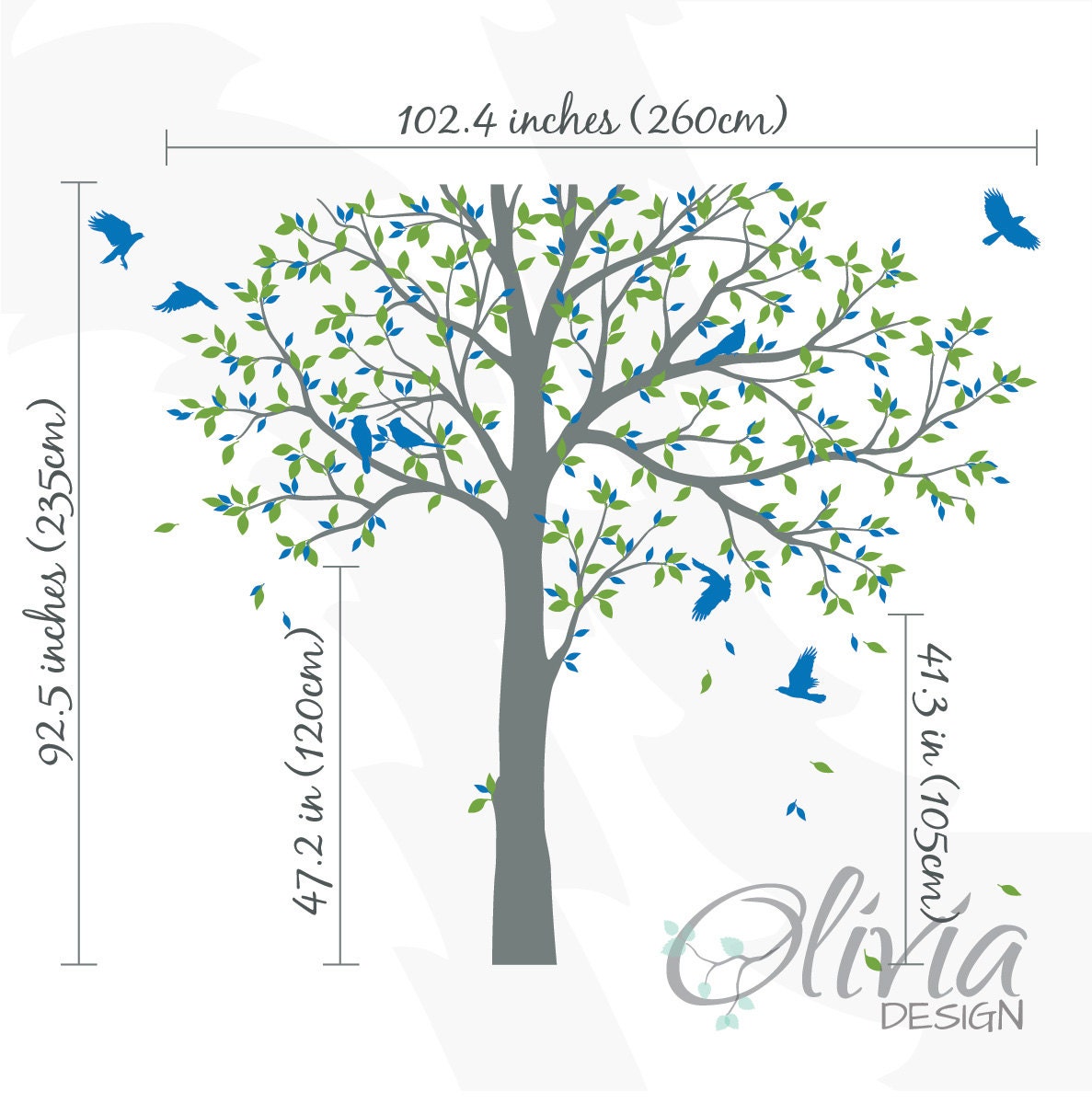 Large Tree Wall Decal Tree Wall Decals Wall Decor Wall Mural - Etsy