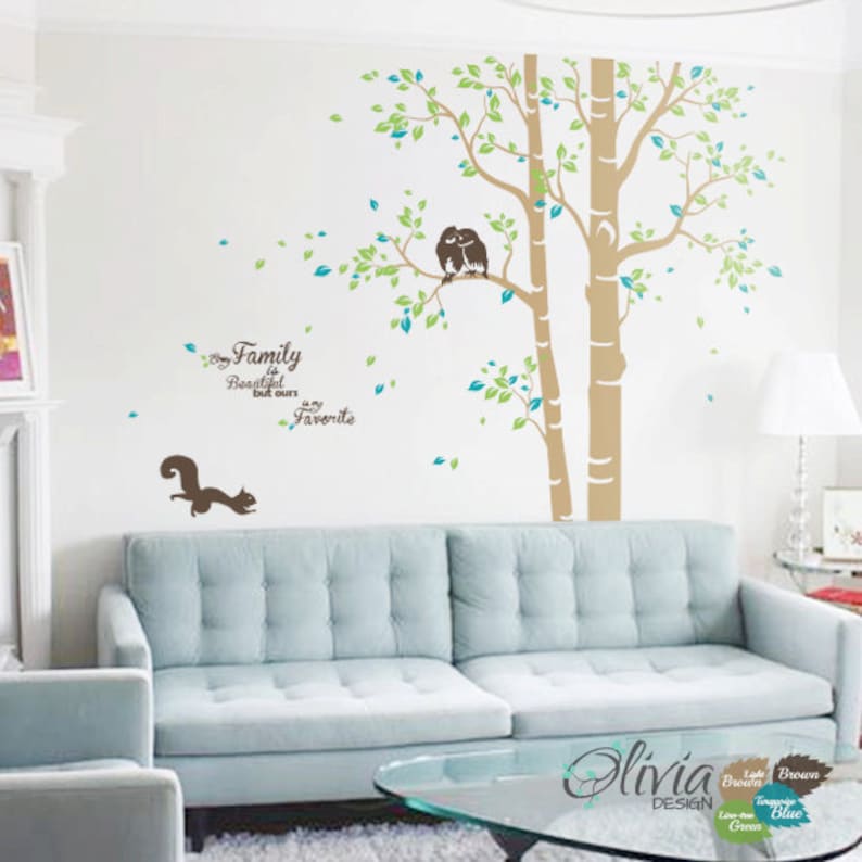 White Tree Decal Huge Tree Wall Decal Wall Art Tattoo Wall - Etsy