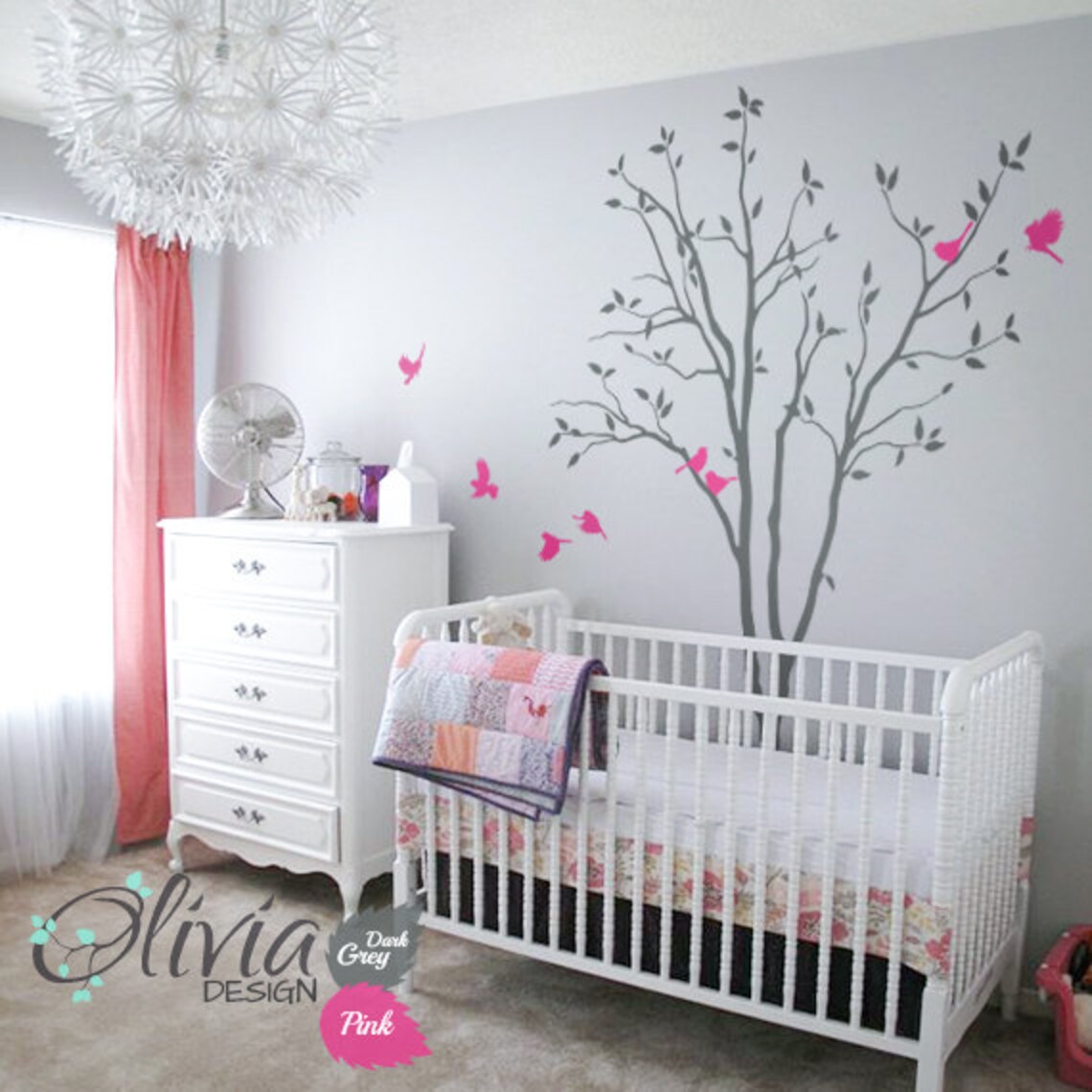 Baby Nursery Tree Wall Decal Huge Tree Wall Decals Wall Decor - Etsy