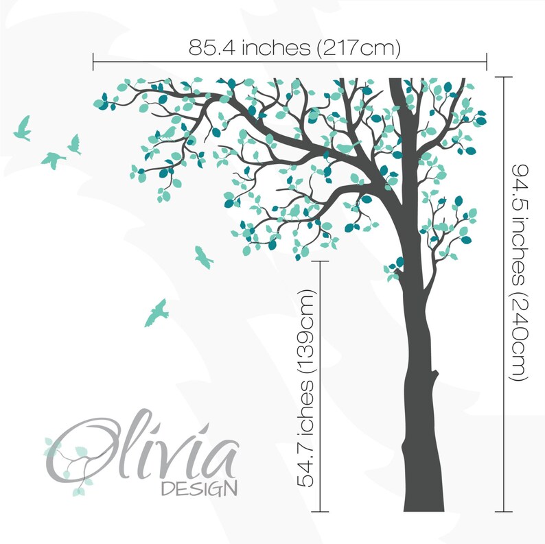 Large Tree vinyl wall decal Wall decoration tree sticker with | Etsy