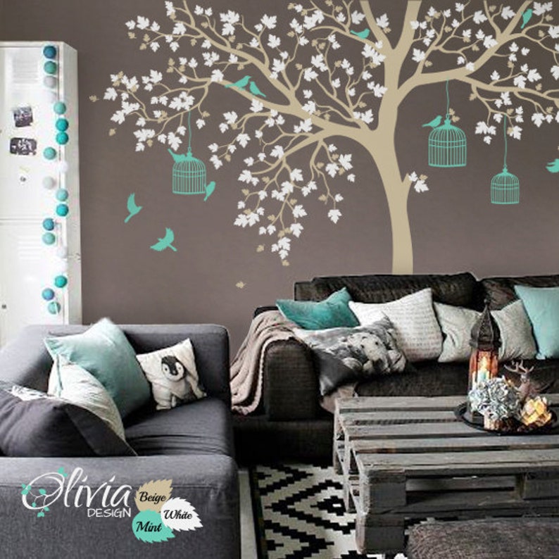 Large Tree Decal Huge Tree Wall Decal Wall Art Tattoo Wall Etsy