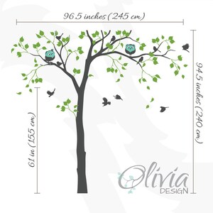 Large Tree Wall Decals - Vinyl Wall Tree Decal - Wall Mural - Large ...
