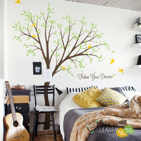 White Tree Decals for Nursery Wall Sticker Home Decor | Etsy