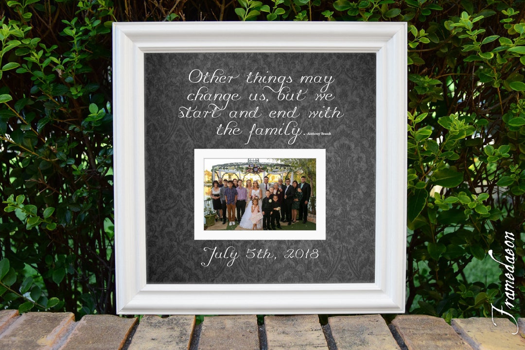 Family Picture Frame - Personalized Frame - Wooden Frame - Square Frame ...