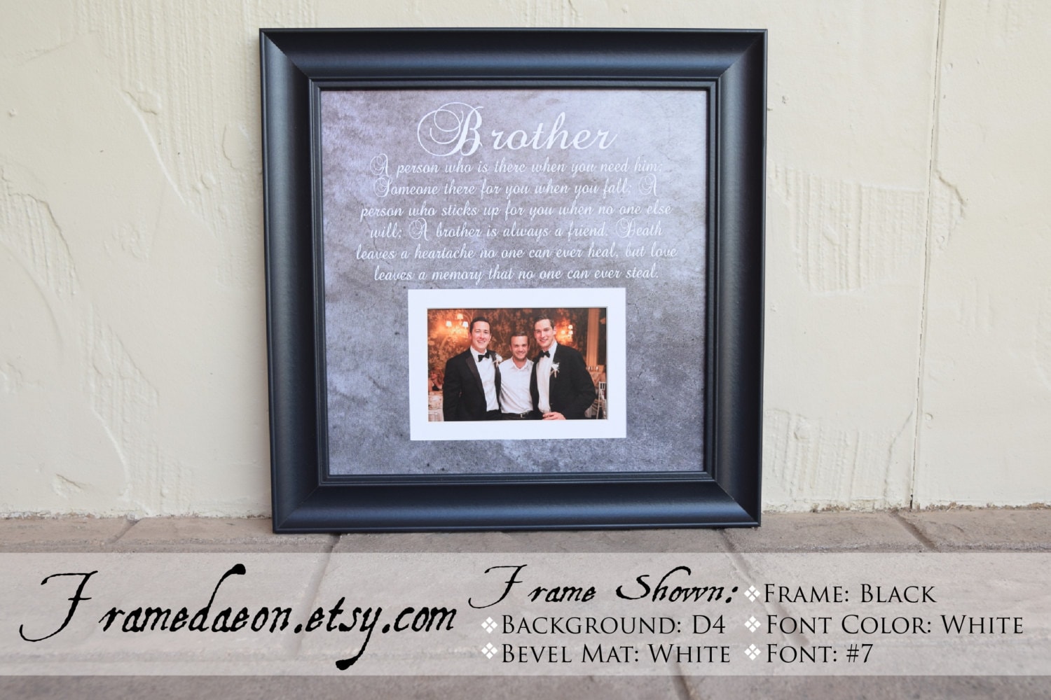 Brother Memorial Frame - Brother - Sympathy Gift - in Memory of ...