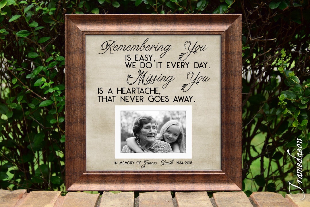 Memorial Frame - Remembrance Gift - Condolence Gift - in Memory of ...