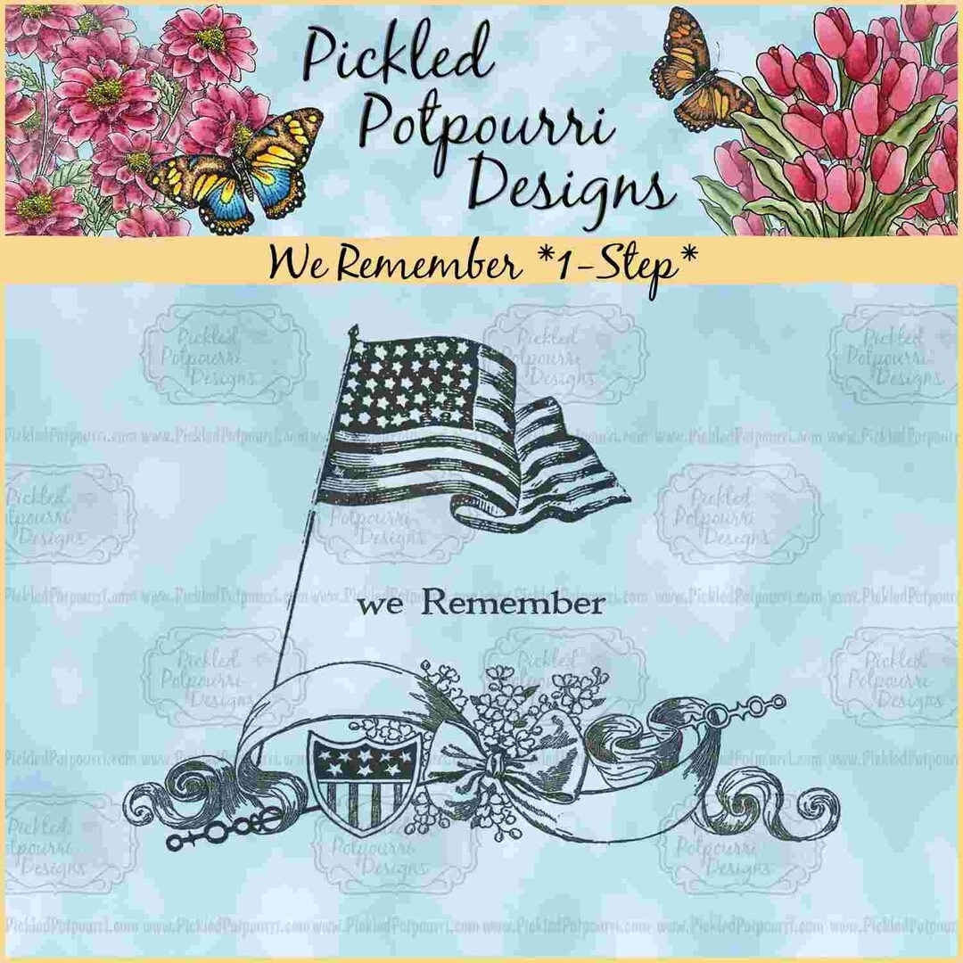 We Remember Patriotic 1-step Digital Stamp Download - Etsy