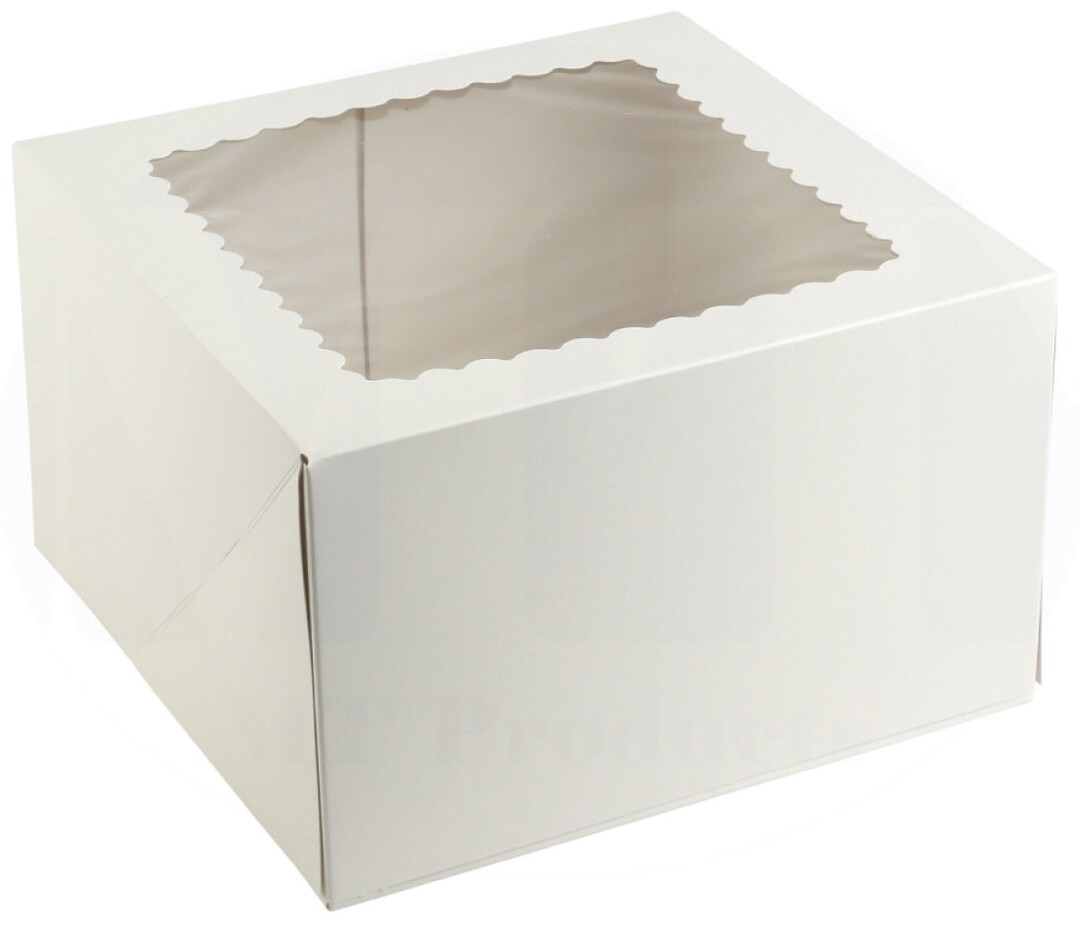 10x10x6 Cake Box With Round Cake Boards - 10 Pack - Etsy