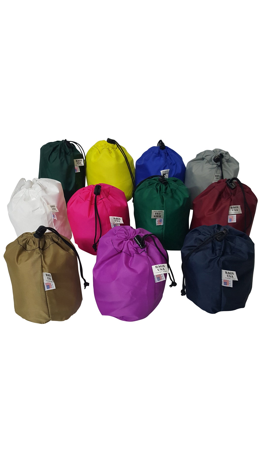Tiny Stuff Sacks Drawstring Nylon Bag Perfect for Camping Gadgets Made ...