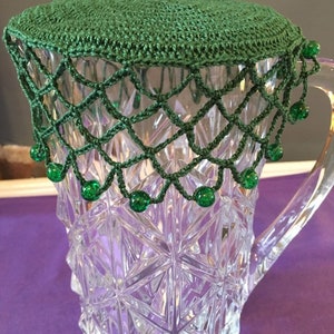 Vintage Inspired Beaded Jug Cover Deep Green - Etsy