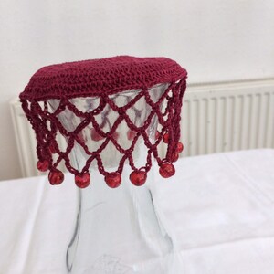 Vintage Inspired Beaded Wine Carafe/jug Cover, Colour Claret - Etsy