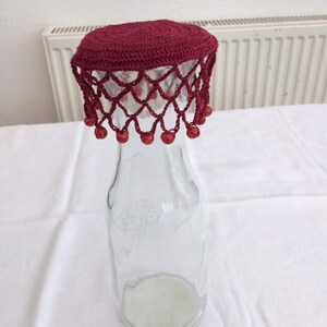 Vintage Inspired Beaded Wine Carafe/jug Cover, Colour Claret - Etsy