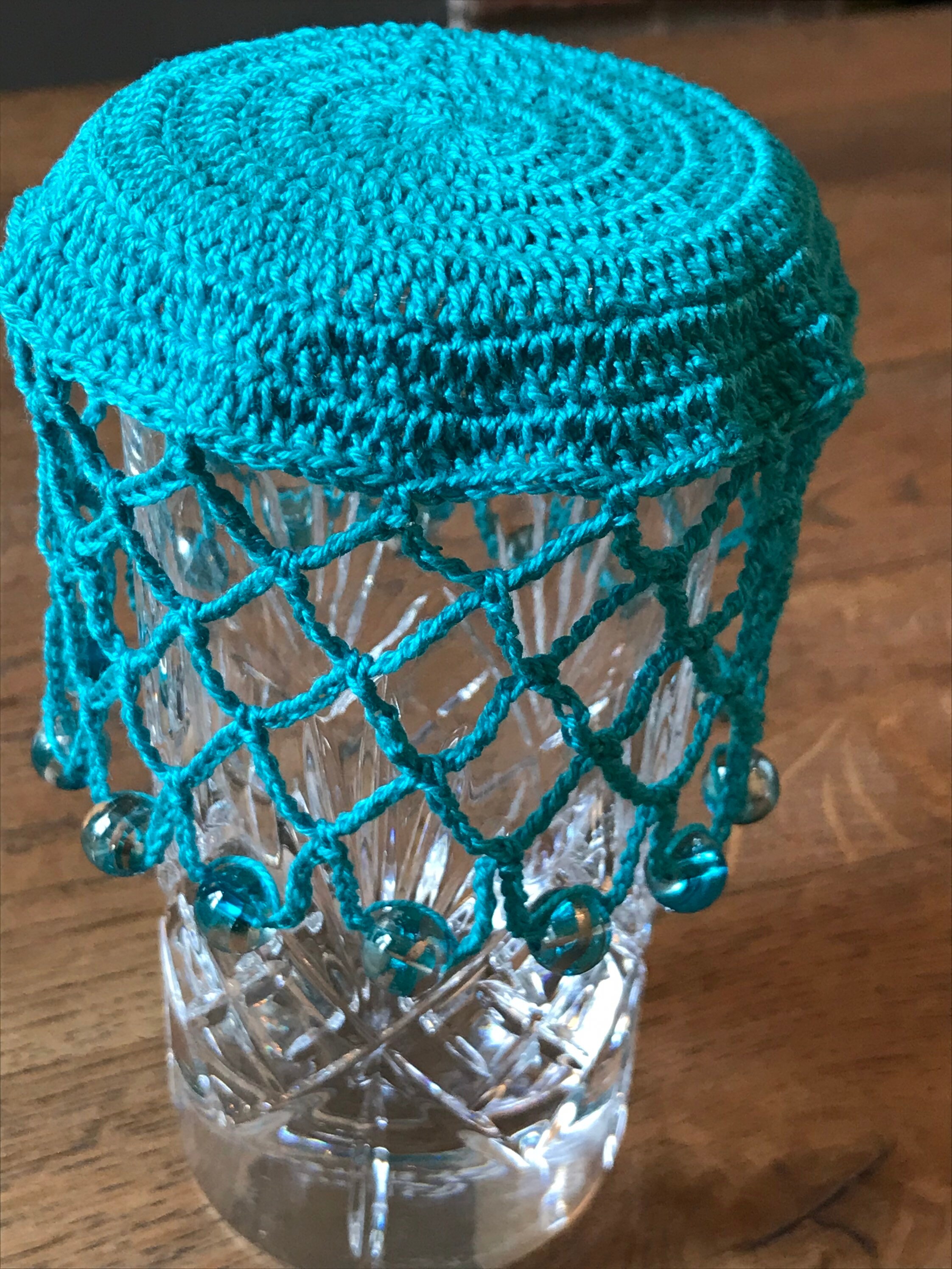 Vintage Inspired Beaded Jug Cover/wine Carafe Cover, Colour Jade Green ...