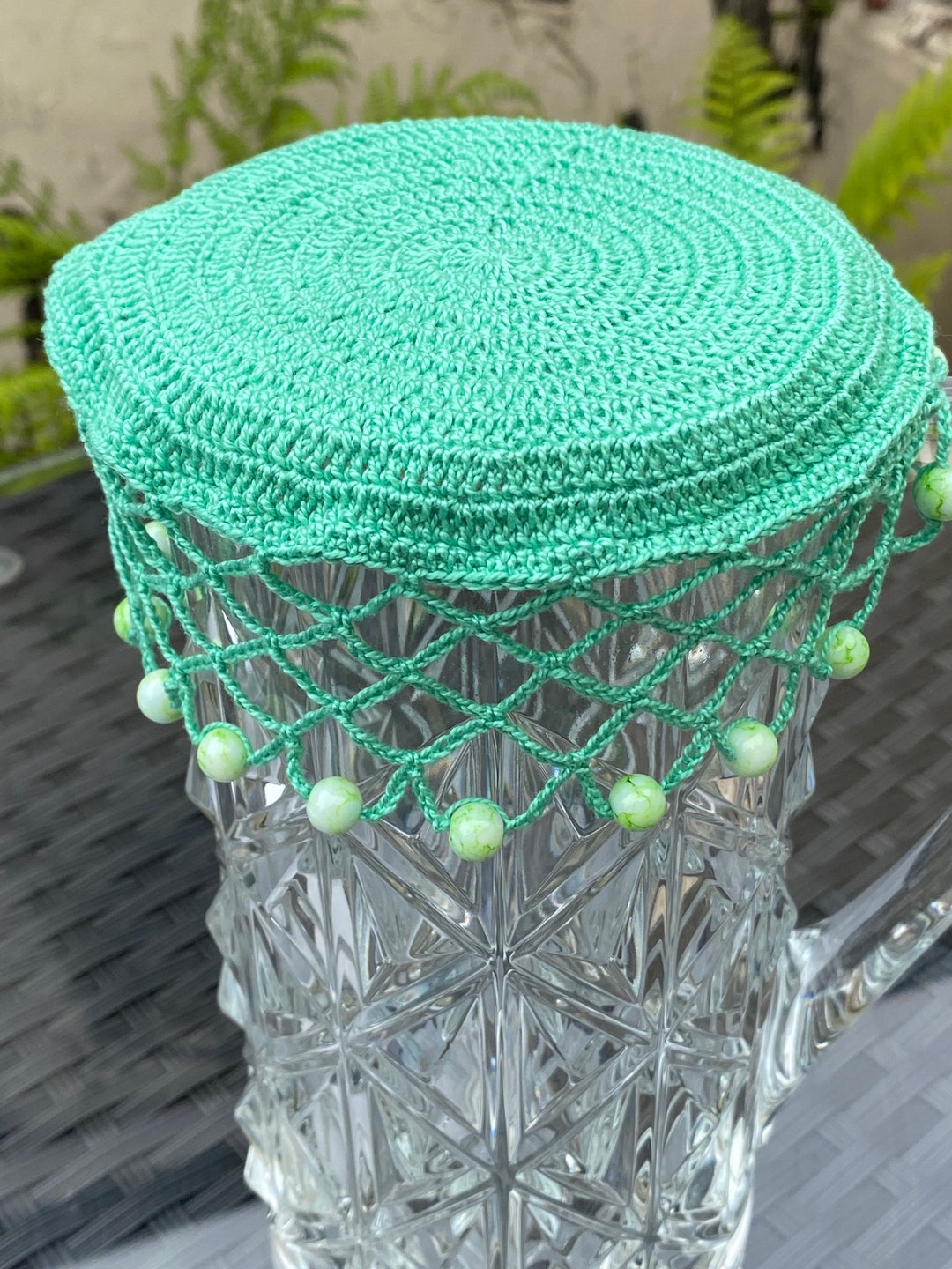 Vintage Inspired Crochet Jug Cover English Summer Green - Etsy