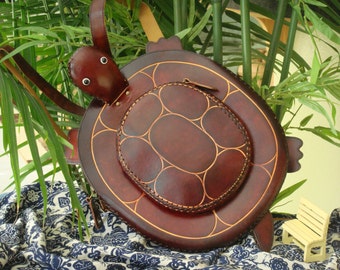 Leather Turtle Backpack | Etsy