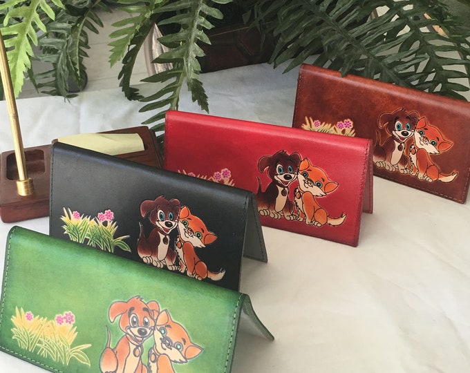 Checkbook Cover Happy Dogs - Etsy