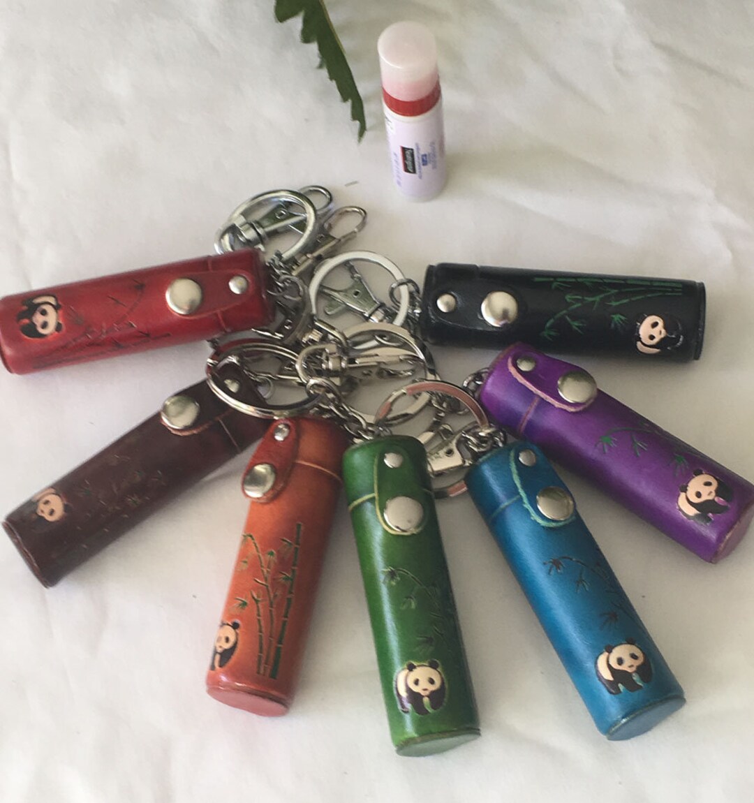 Genuine Leather Chapstick/toothpick Holder, Pill Case. Giant Panda ...