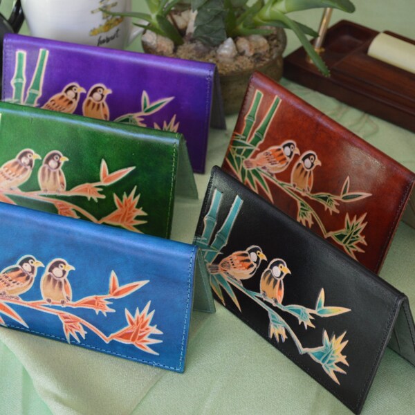 Leather Checkbook Cover - Etsy