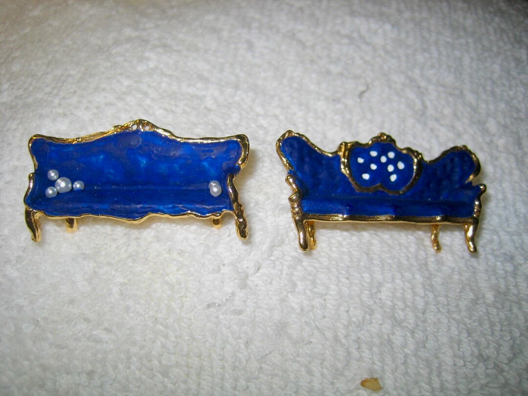 Vintage Judith Woracek Sofa Scatter Pins Brooch Blue - Etsy