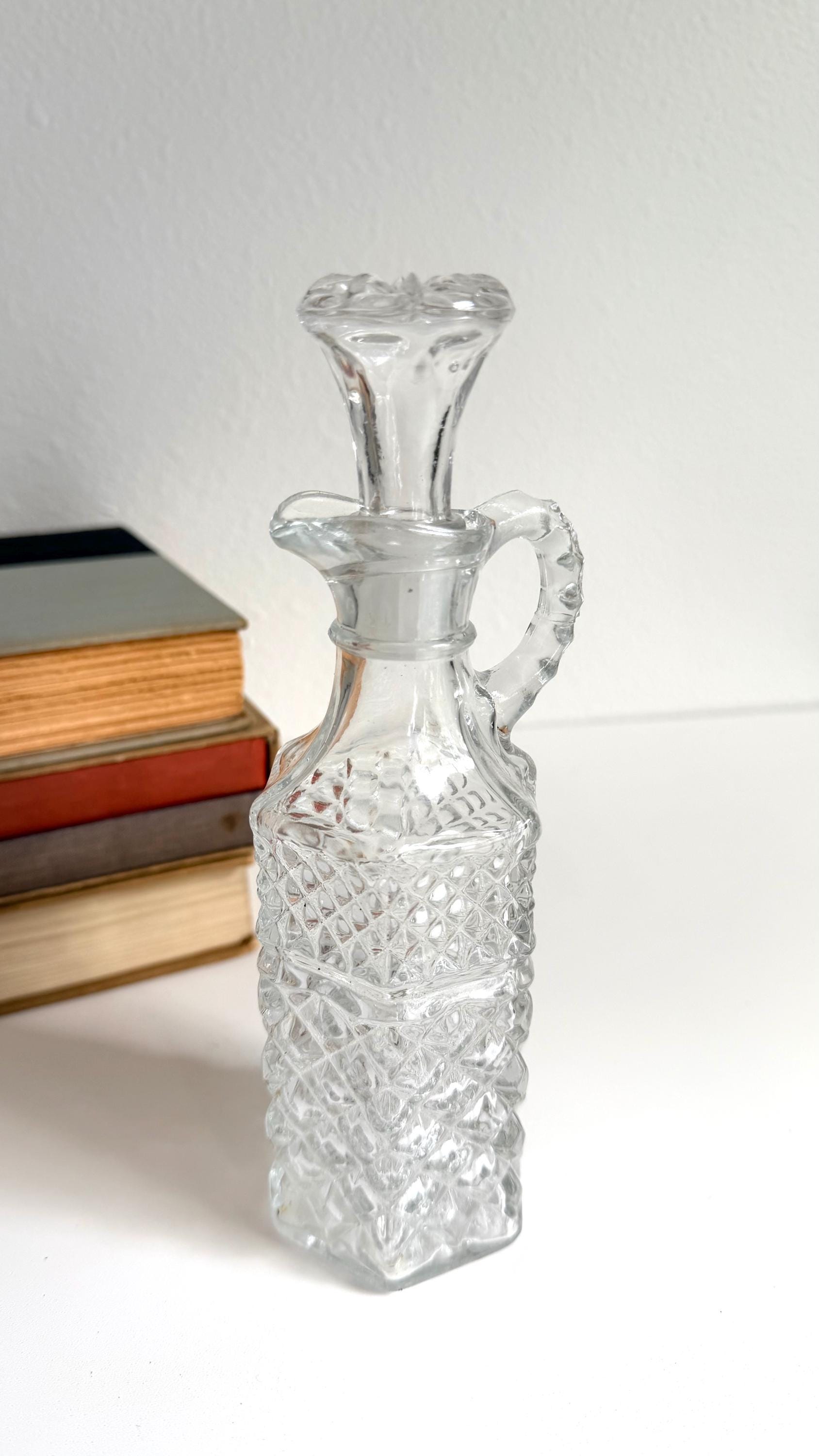 Vintage Mid-century (1960s) Anchor Hocking Oil Clear Glass Cruet ...