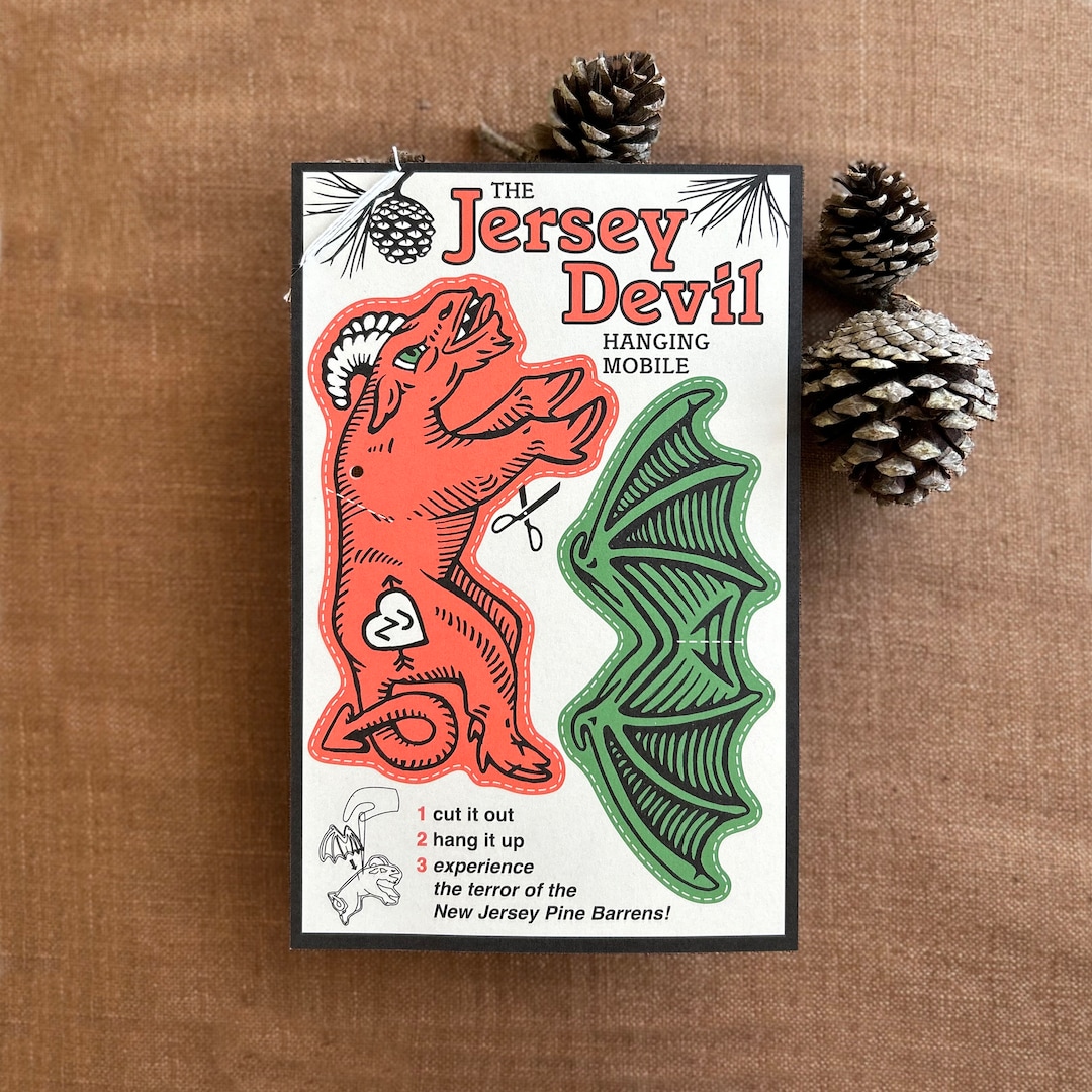 Jersey Devil Paper Cut-out Mobile / Ornament - Printed in Philadelphia ...
