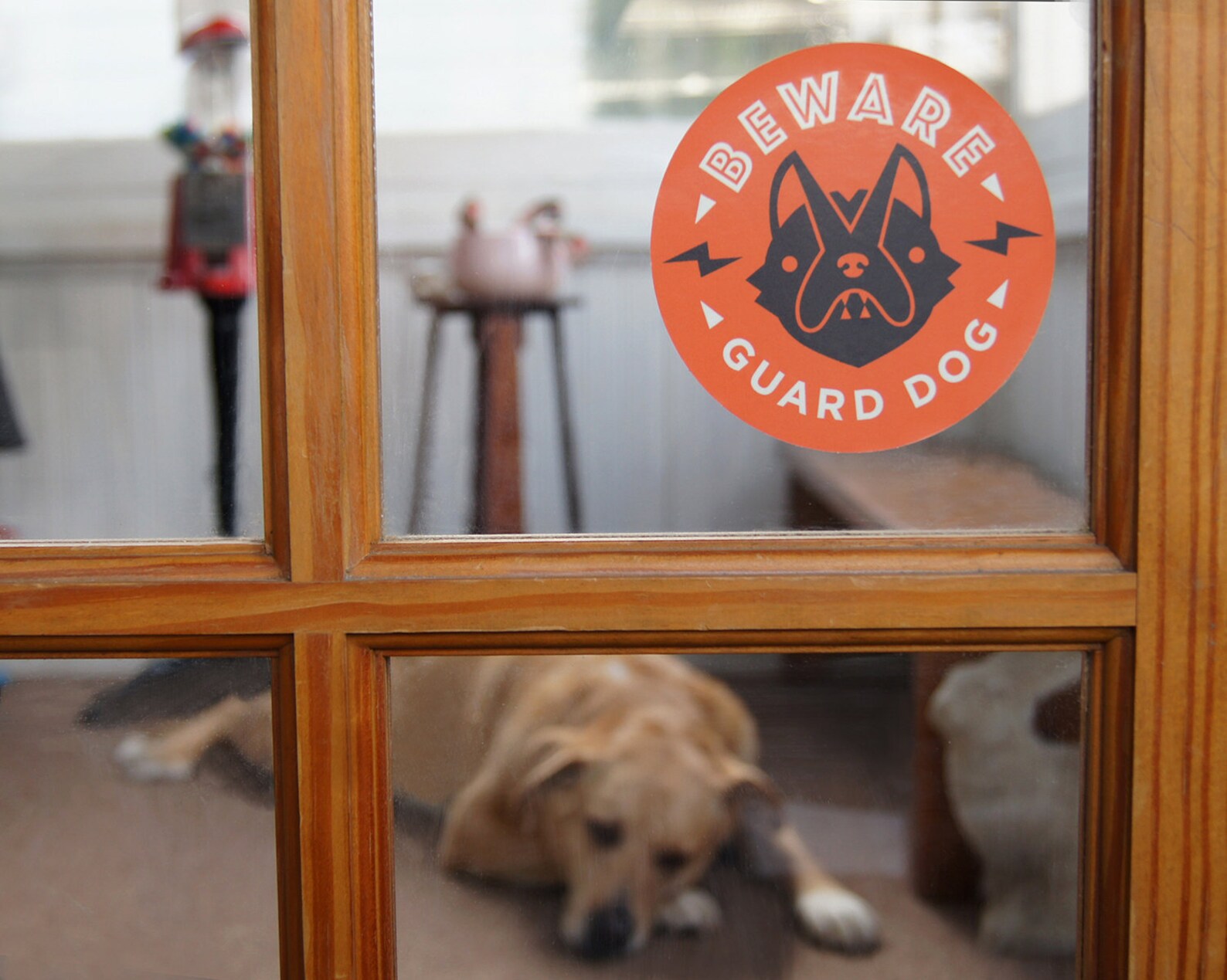 Beware of Guard Dog Window Decal Sign - Etsy