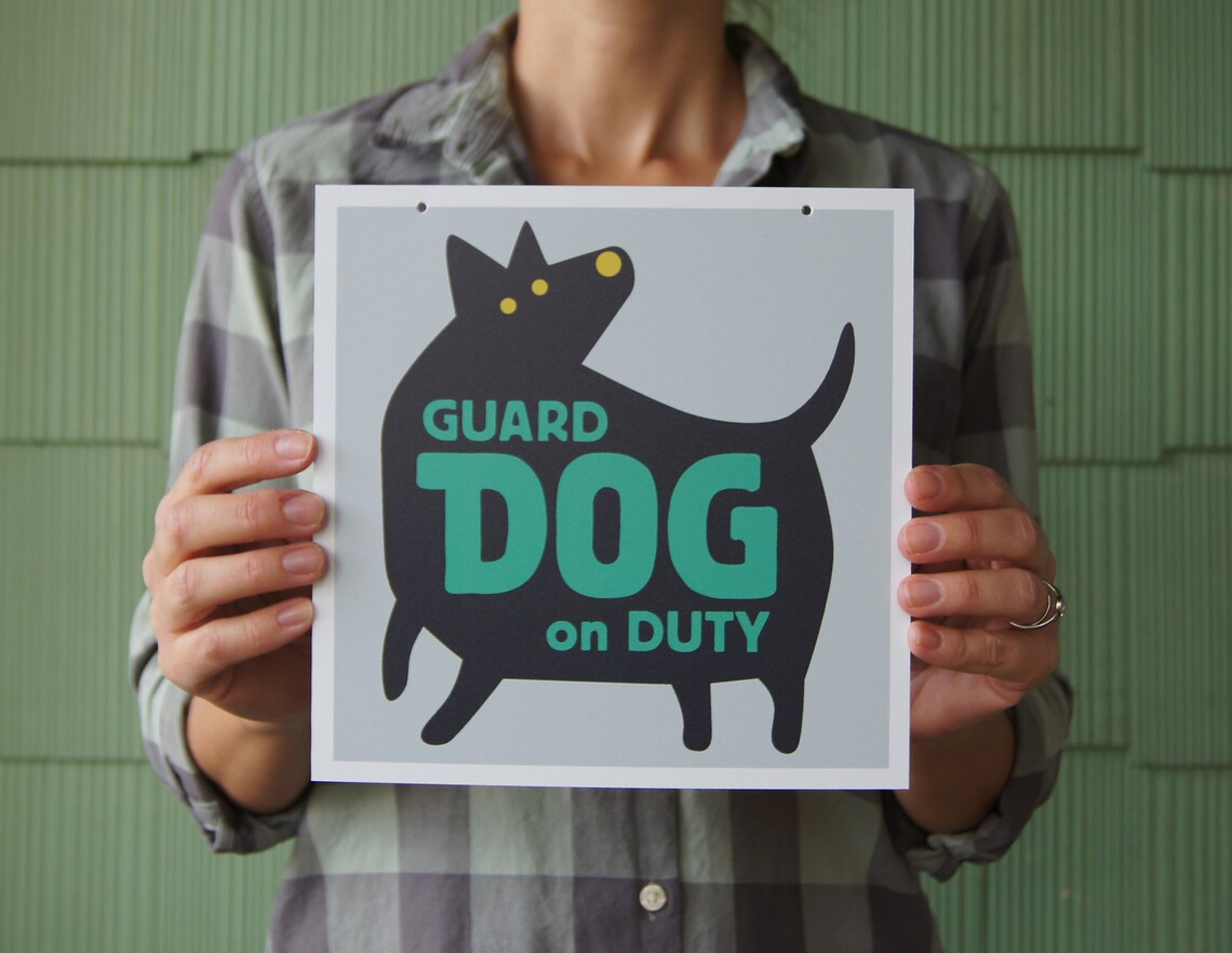 Beware of Guard Dog Sign for Interior/window | Etsy