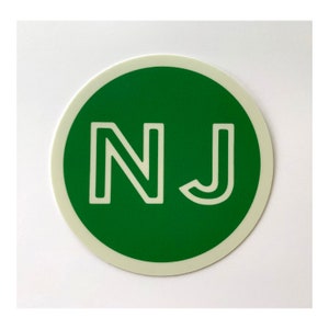 NJ New Jersey Bumper Sticker - Etsy