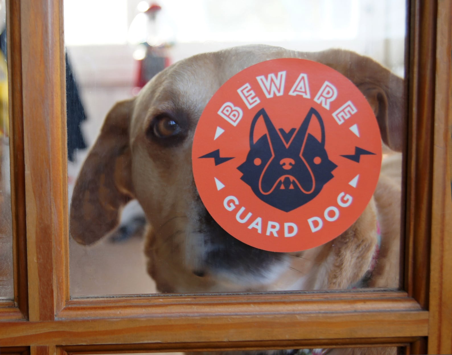 Beware of Guard Dog Window Decal Sign - Etsy