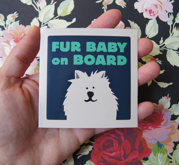 Fur Baby on Board Bumper Sticker | Etsy