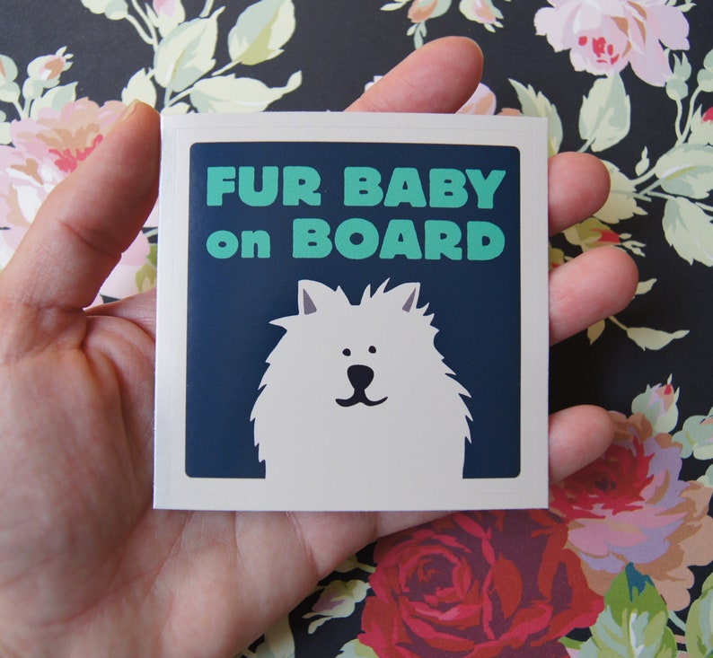 Fur Baby on Board Bumper Sticker | Etsy