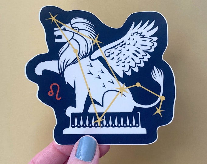 Leo Zodiac Symbol Vinyl Decal Car Window Laptop Zodiac Sticker - Etsy