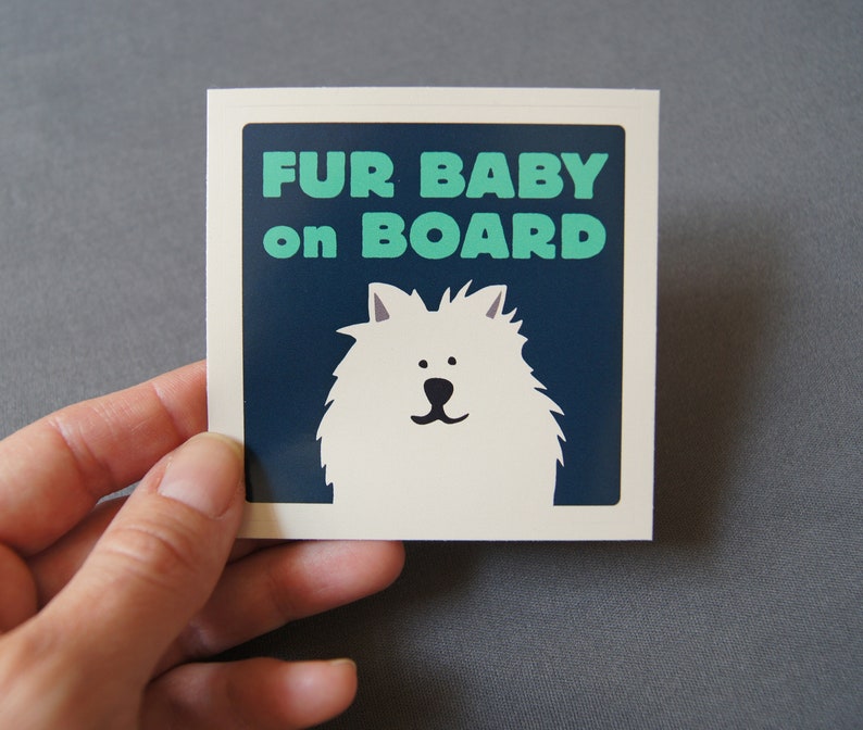 Fur Baby on Board Bumper Sticker | Etsy
