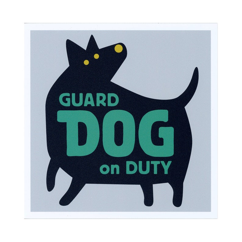 Beware of Guard Dog Sign for Interior/window | Etsy