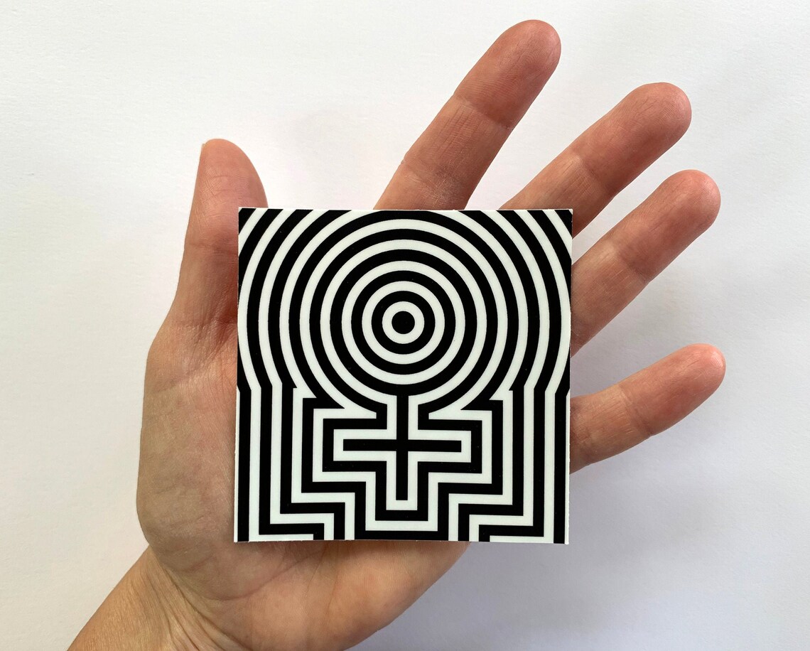 Feminist Bumper Sticker - Female Symbol Reverberating - Etsy