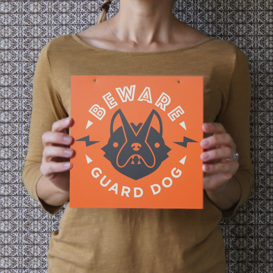 Beware of Guard Dog Sign, for Interior/window - Etsy