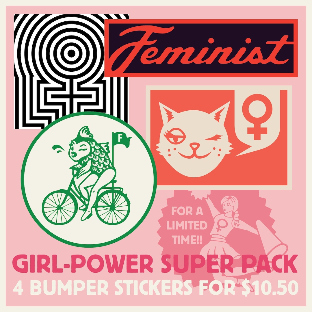 Feminist Girl-power Super Pack of Bumper Stickers for a Limited Time - Etsy